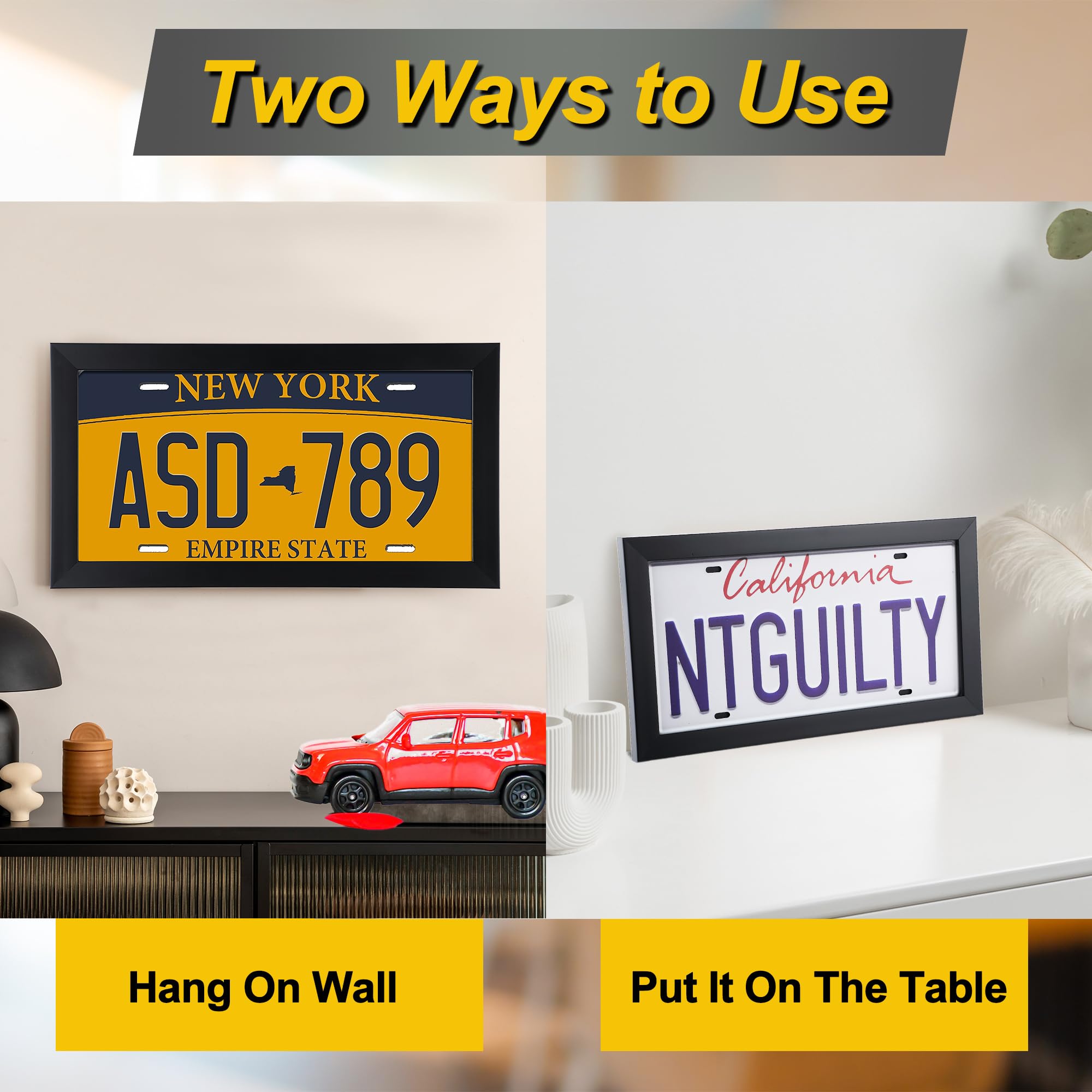 Snapklik.com : Feekoon 2 Pack License Plate Wall Frame, 13.7