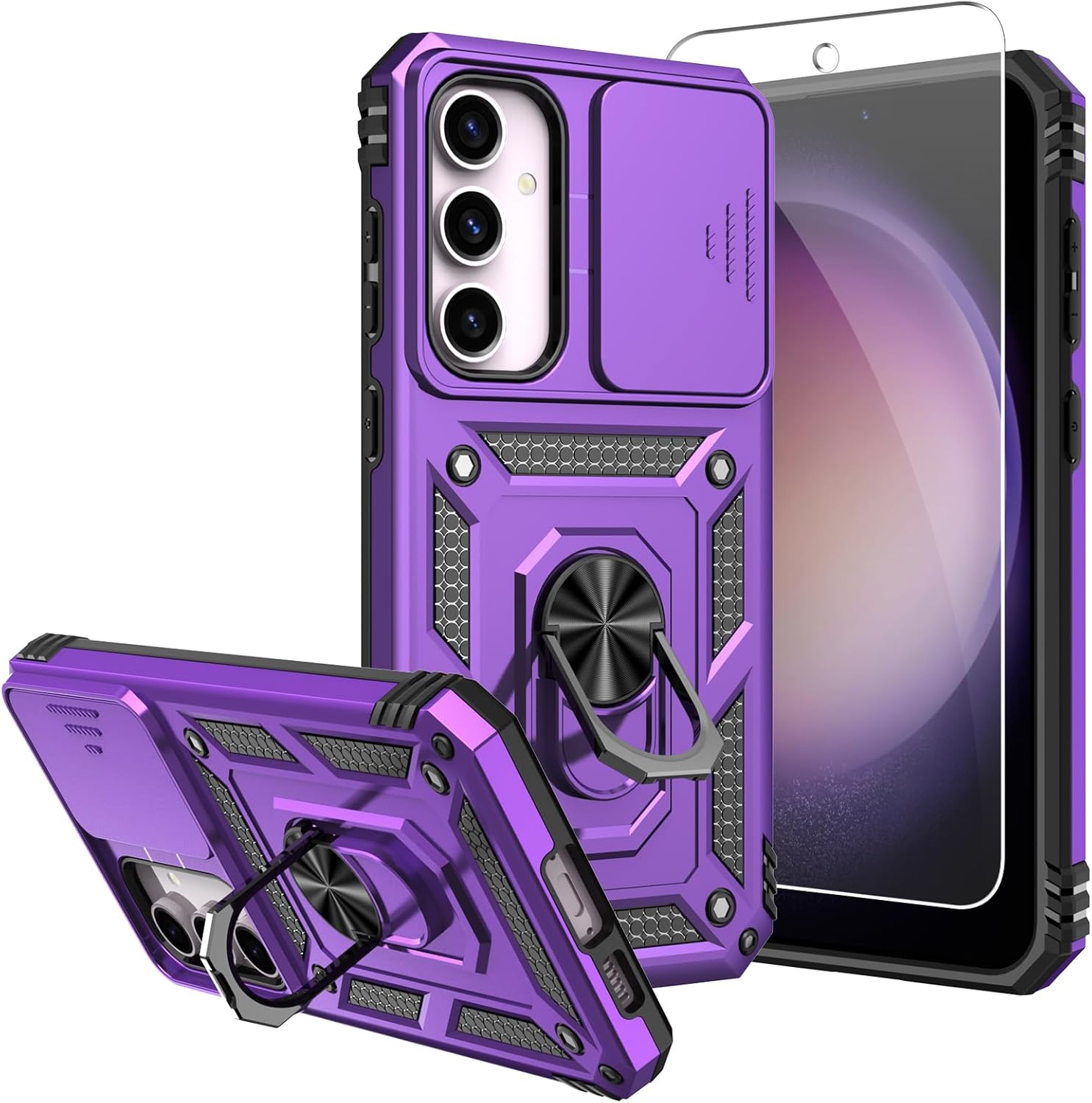 Amazon.com: SKMY for S23 FE Case,with Screen Protectors and Camera ...