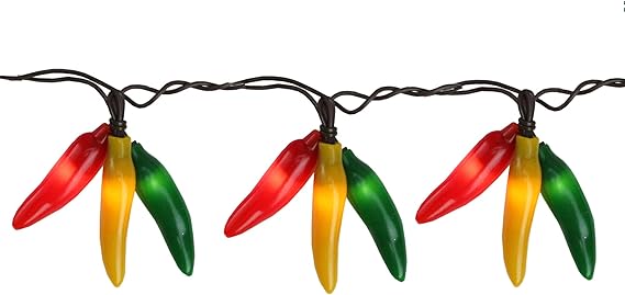 Amazon.com : 36ct Chili Pepper Cluster String Lights - 7.5ft - Brown ...