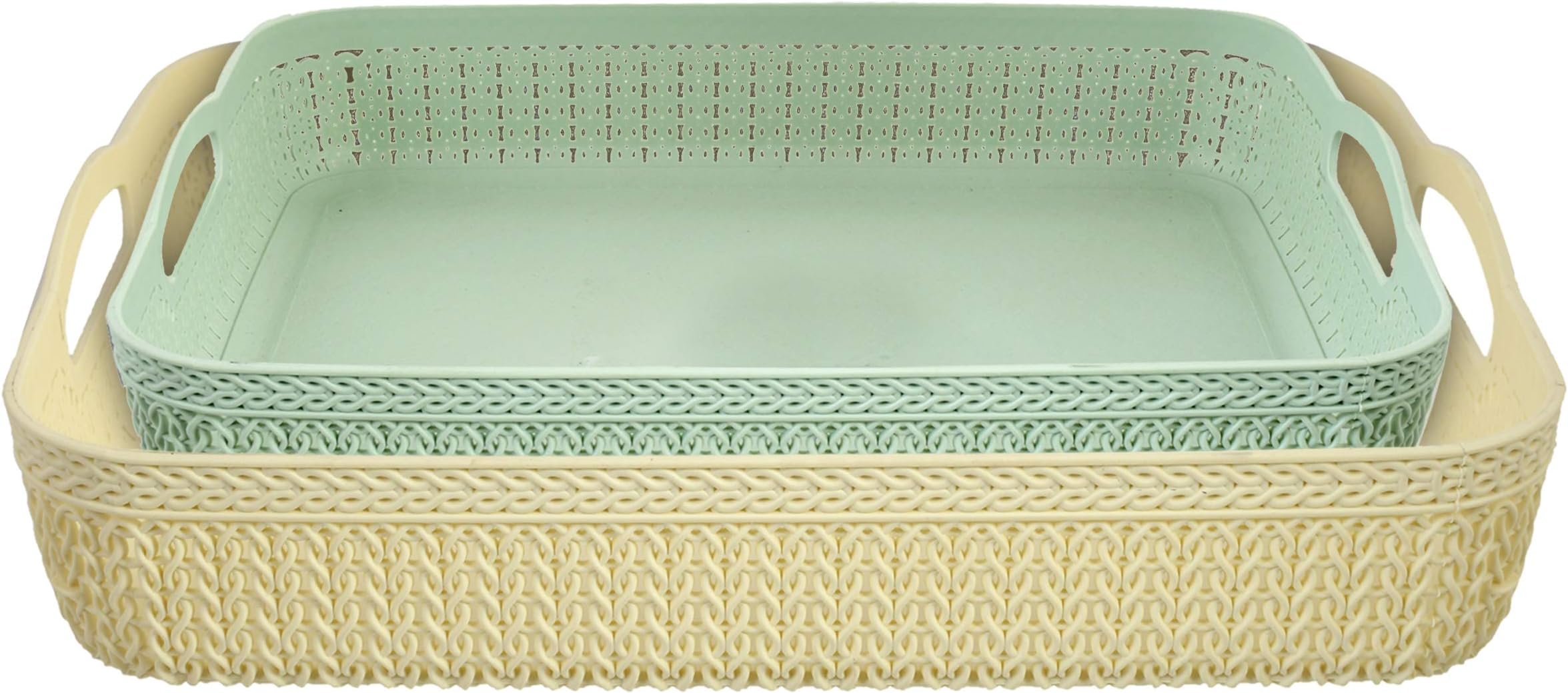 Kuber Industries Q-4 Unbreakable 3 Pieces Plastic Multipurpose Large ...