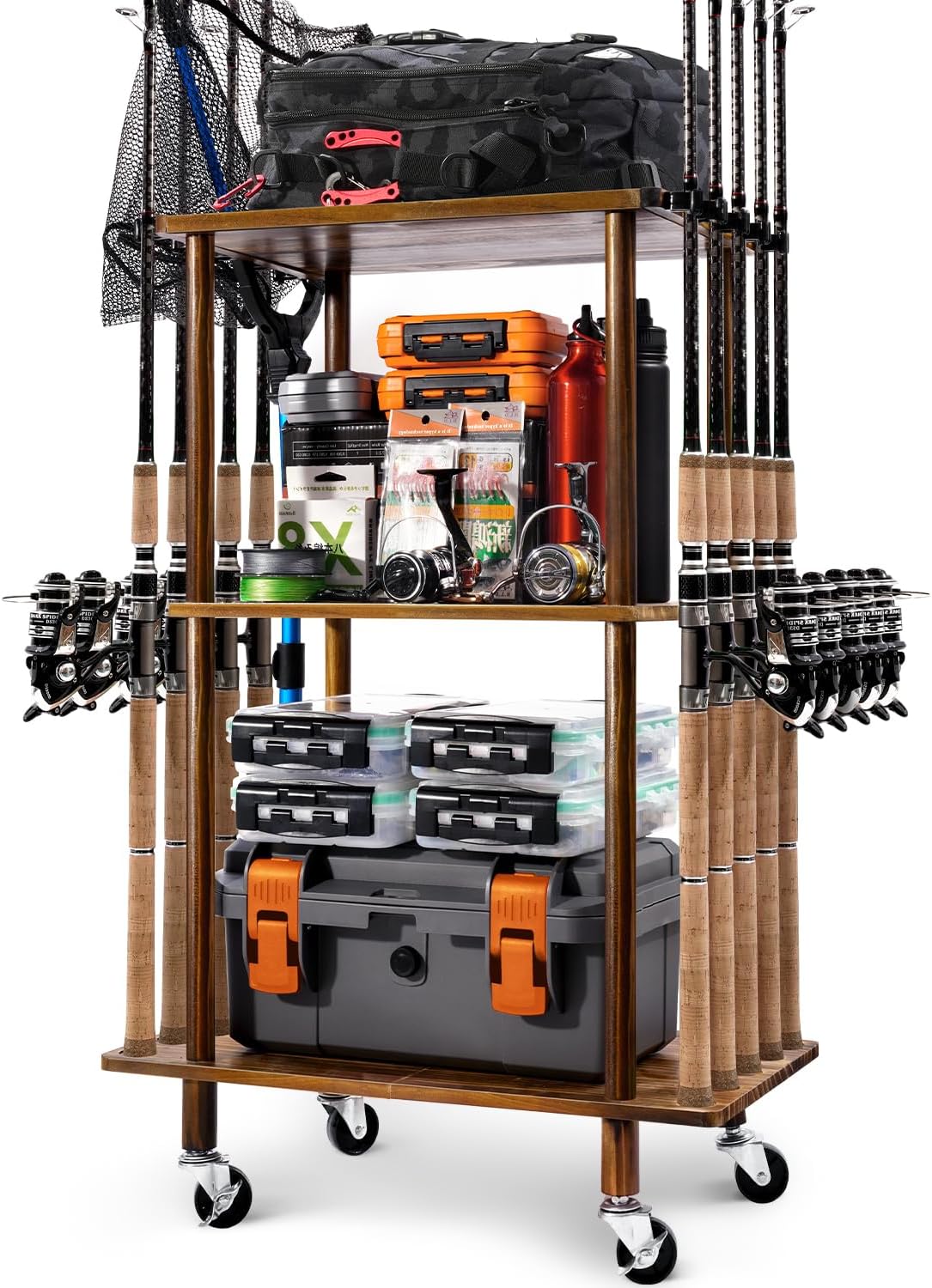 Amazon.com: Roylvan Fishing Rod Holders for Garage, 360° Rotating ...