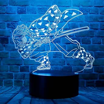 Cute Demon Slayer Agatsuma Zenitsu Anime Character 3D Optical Illusion ...