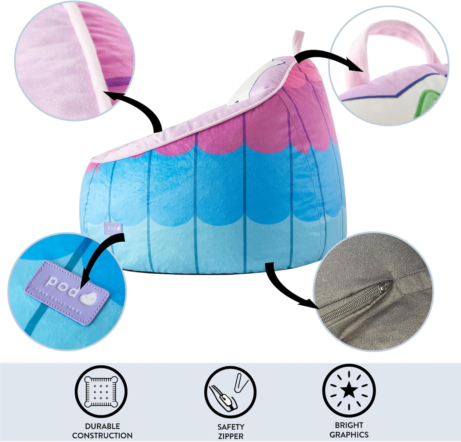 Idea Nuova Gabbys Dollhouse Hillside by pod – Puf de felpa para niños ...