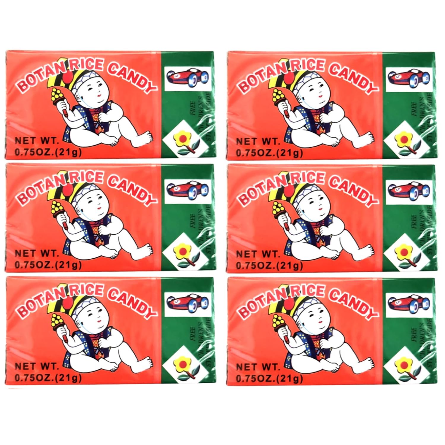 Amazon.com : Gosu Toys Botan Rice Candy (6 Pack) with 2 Gosutoys ...