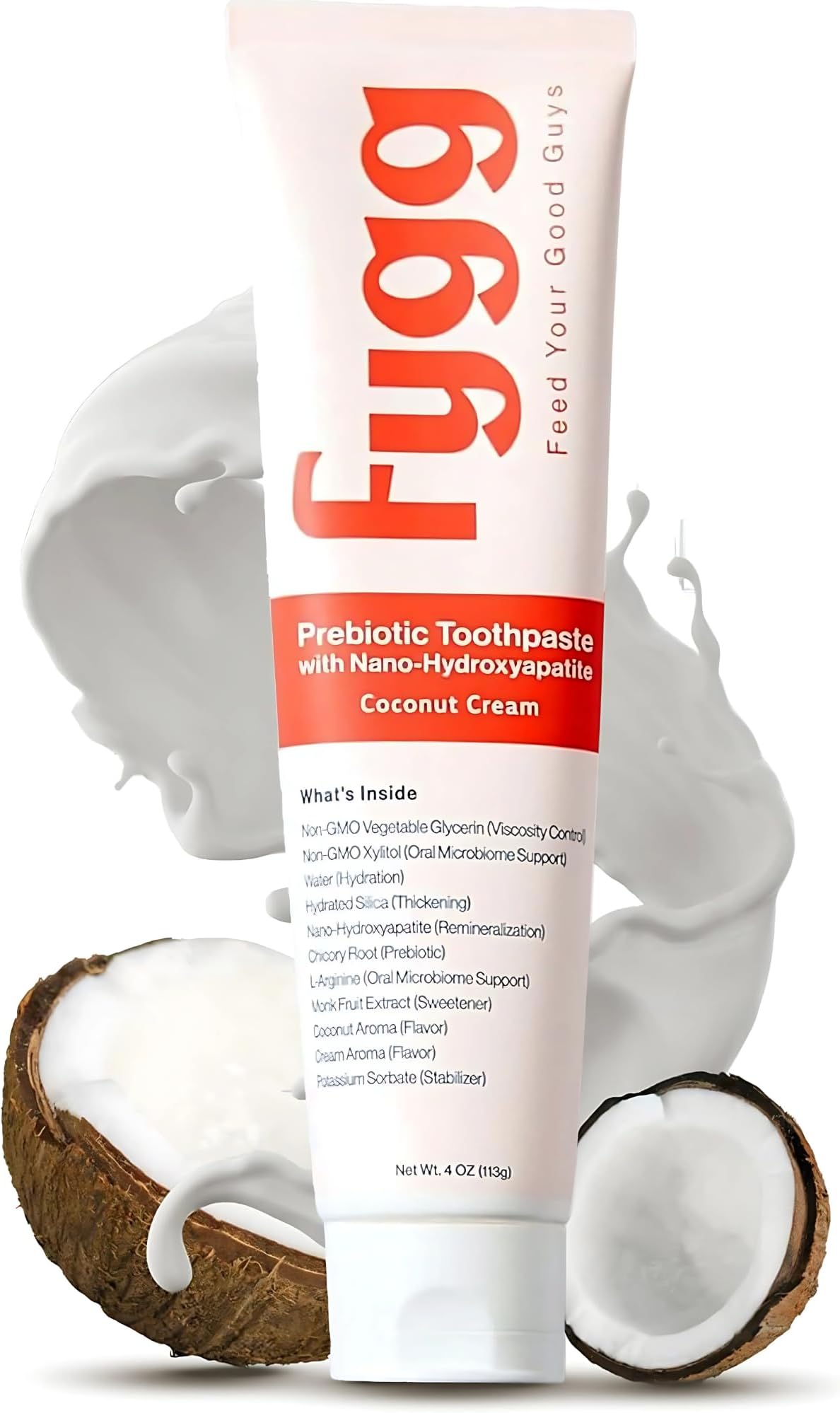 Fygg Nano Hydroxyapatite Toothpaste with Prebiotics (Coconut Cream, 4 ...