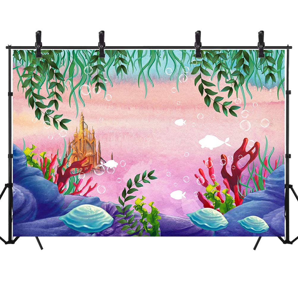 Sensfun 7x5ft Under The Sea Mermaid Backdrop Underwater Castle Girls ...