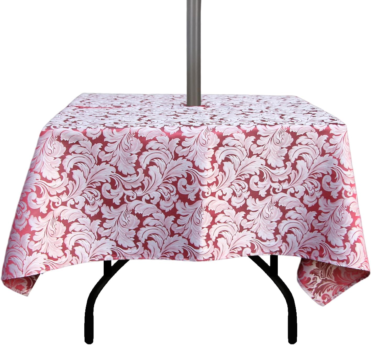 Amazon.com: youngseahome Damask Outdoor Tablecloth Water Resistant ...