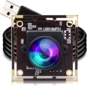 Amazon.com: ELP 16mp Wide Angle USB Camera for Computer 180degree Fisheye Lens Webcam Board Mini ...