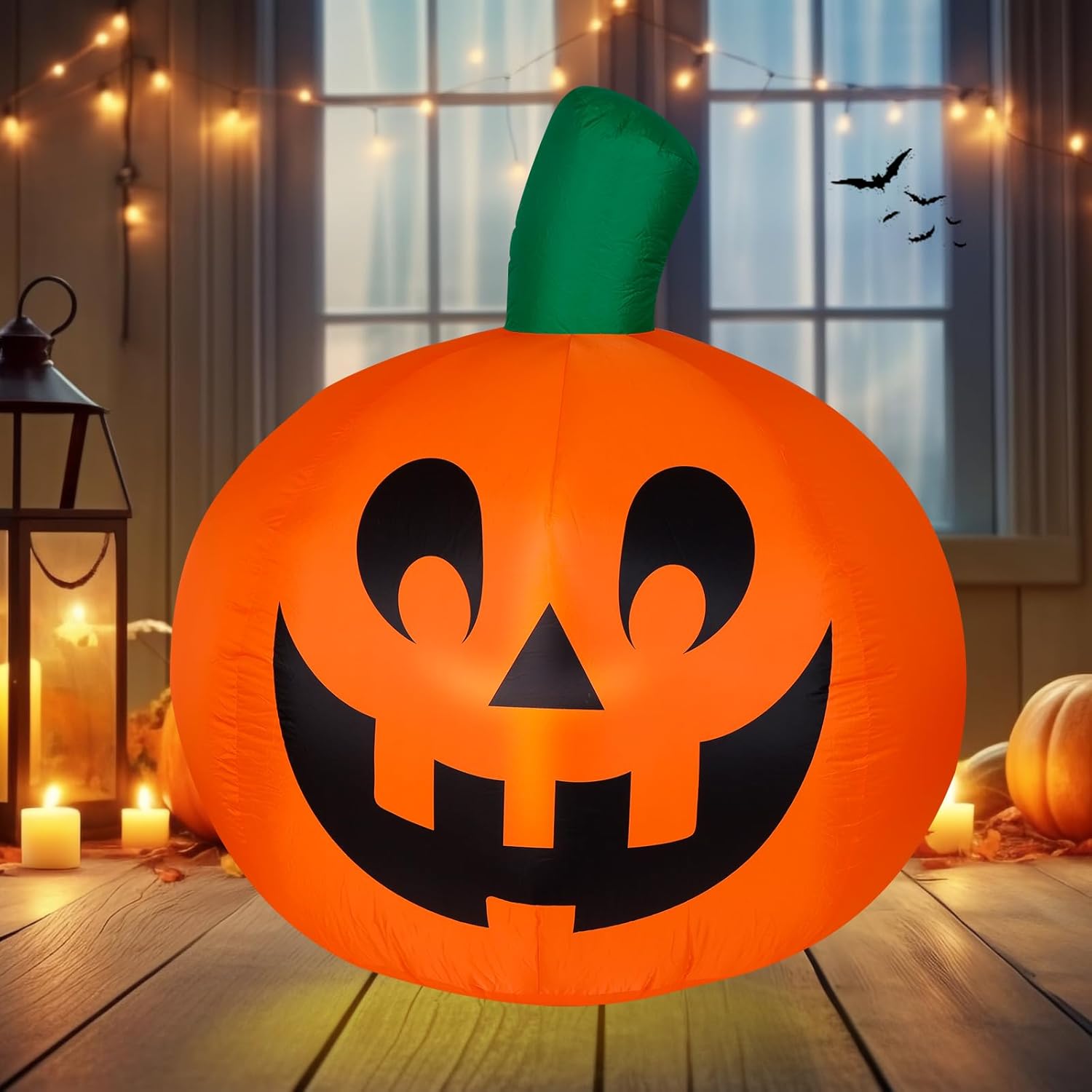 Amazon.com: Lumiwind 5FT Giant Halloween Inflatables Pumpkin Outdoor Decorations, Blow Up Yard ...