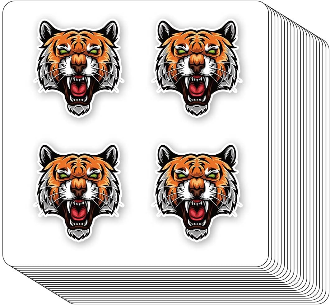Amazon.com : Angry Tiger Stickers 1in for Scrapbooking, Arts, Craft ...