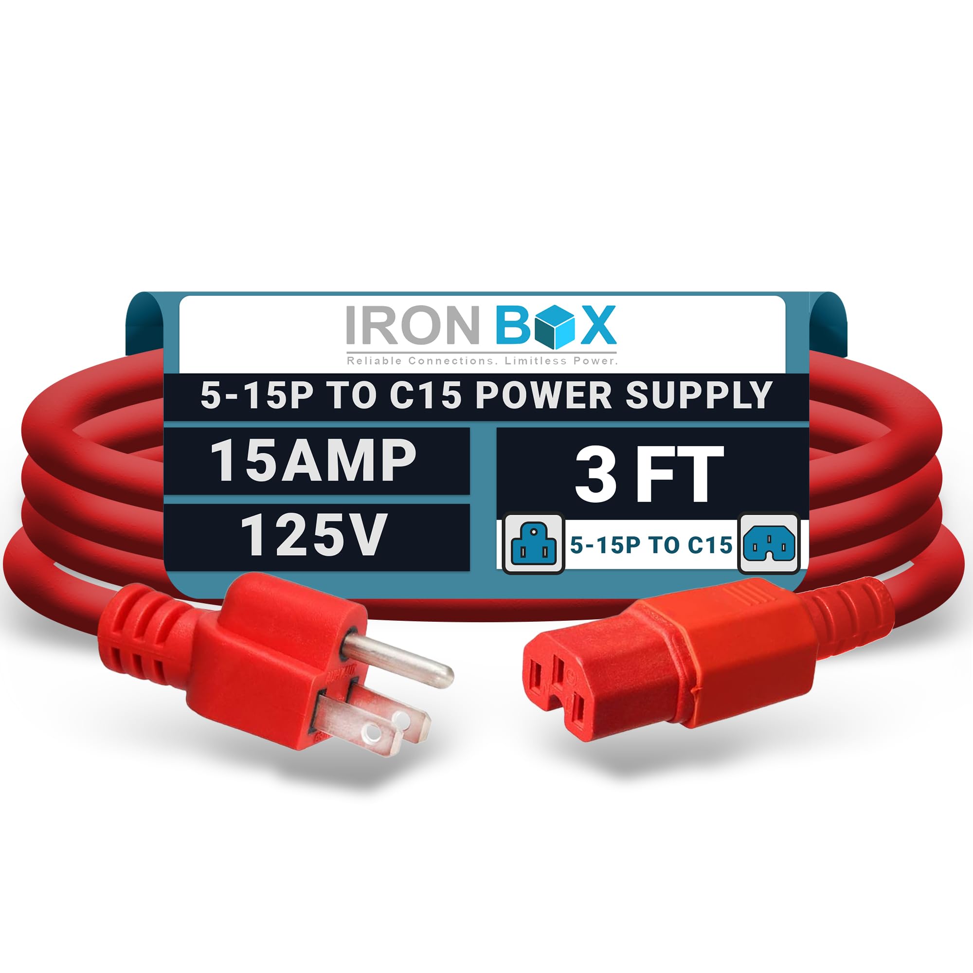 Amazon.com: IronBox Electric - Heavy-Duty 5-15P to C15 Power Supply ...