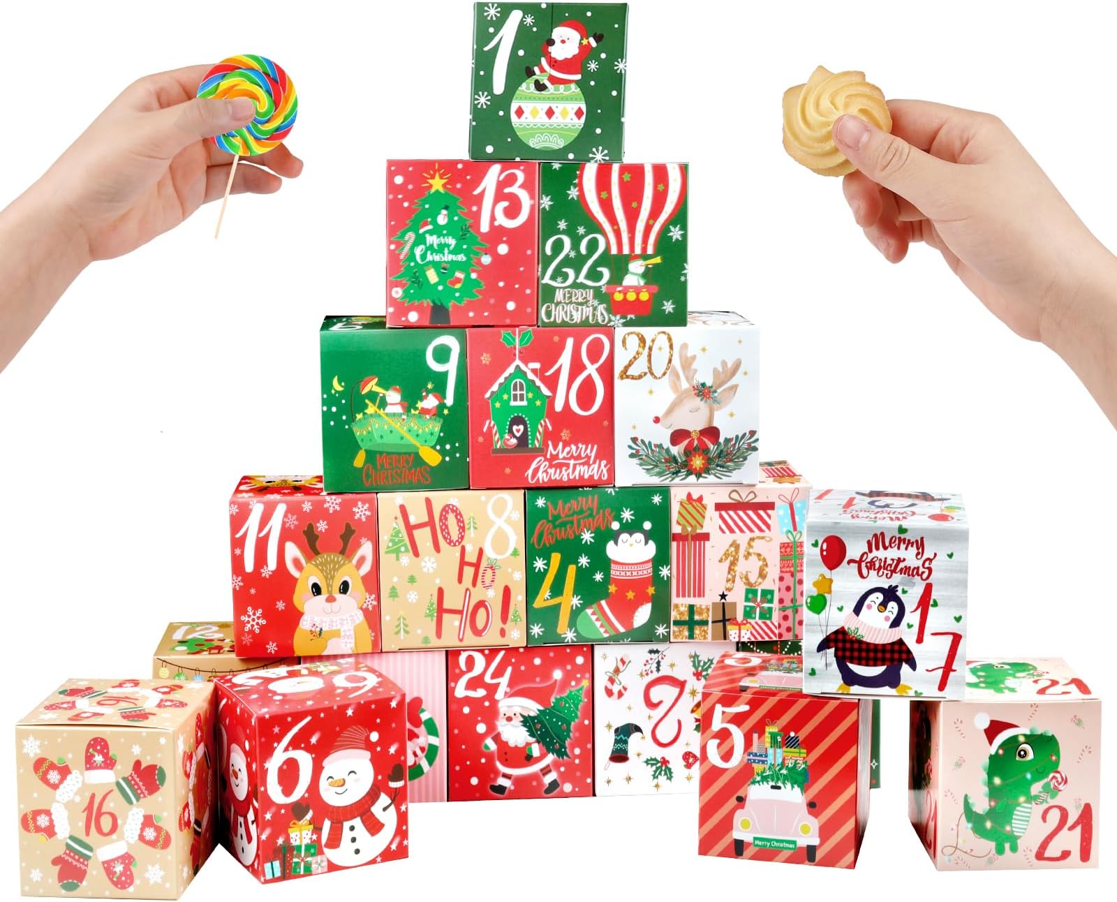 Amazon.com: ONESING 24 Pcs DIY Christmas Advent Calendar Boxes for 2024 ...