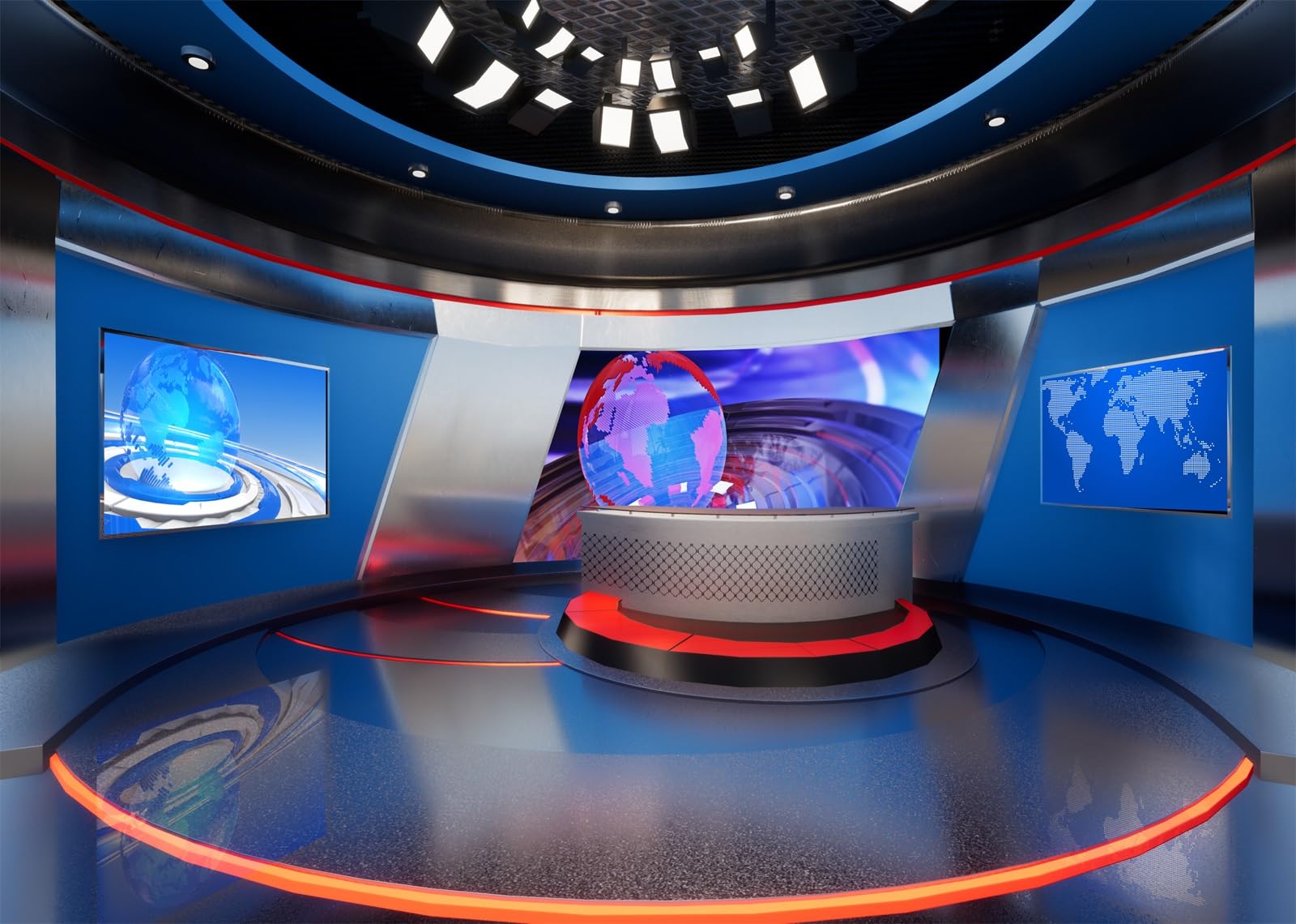 News Backdrop BELECO 7x5ft News Broadcast Backdrop - TV Studio ...