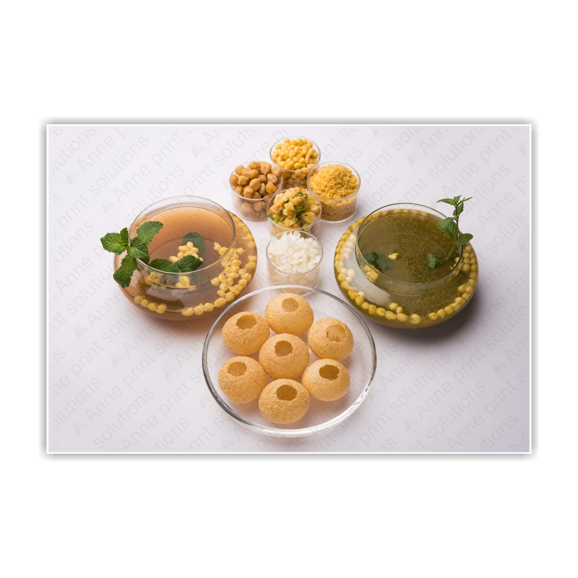 Anne Print Solutions® Gol Gappe | Pani Puri Food Wall Poster ( Without ...