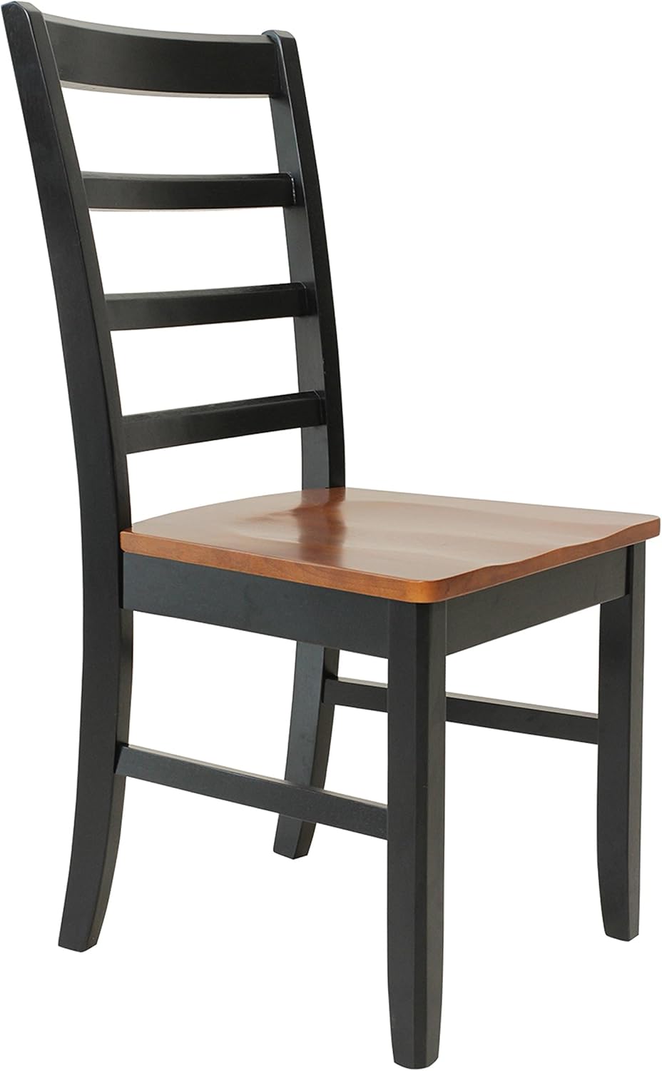 Amazon.com: TTP Furnish Sturdy Dining Chairs - 4 Piece,Black/Saddle ...