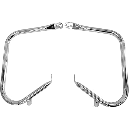 Amazon.com: Chrome Rear Saddlebag Guards Support Kit for Harley ...