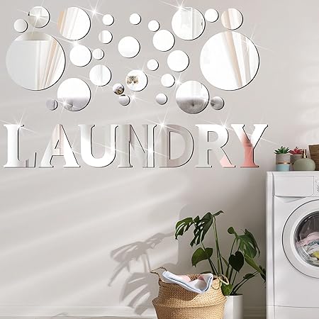 Amazon.com: Zonon Laundry Room Decals Decor Laundry Room Stickers ...