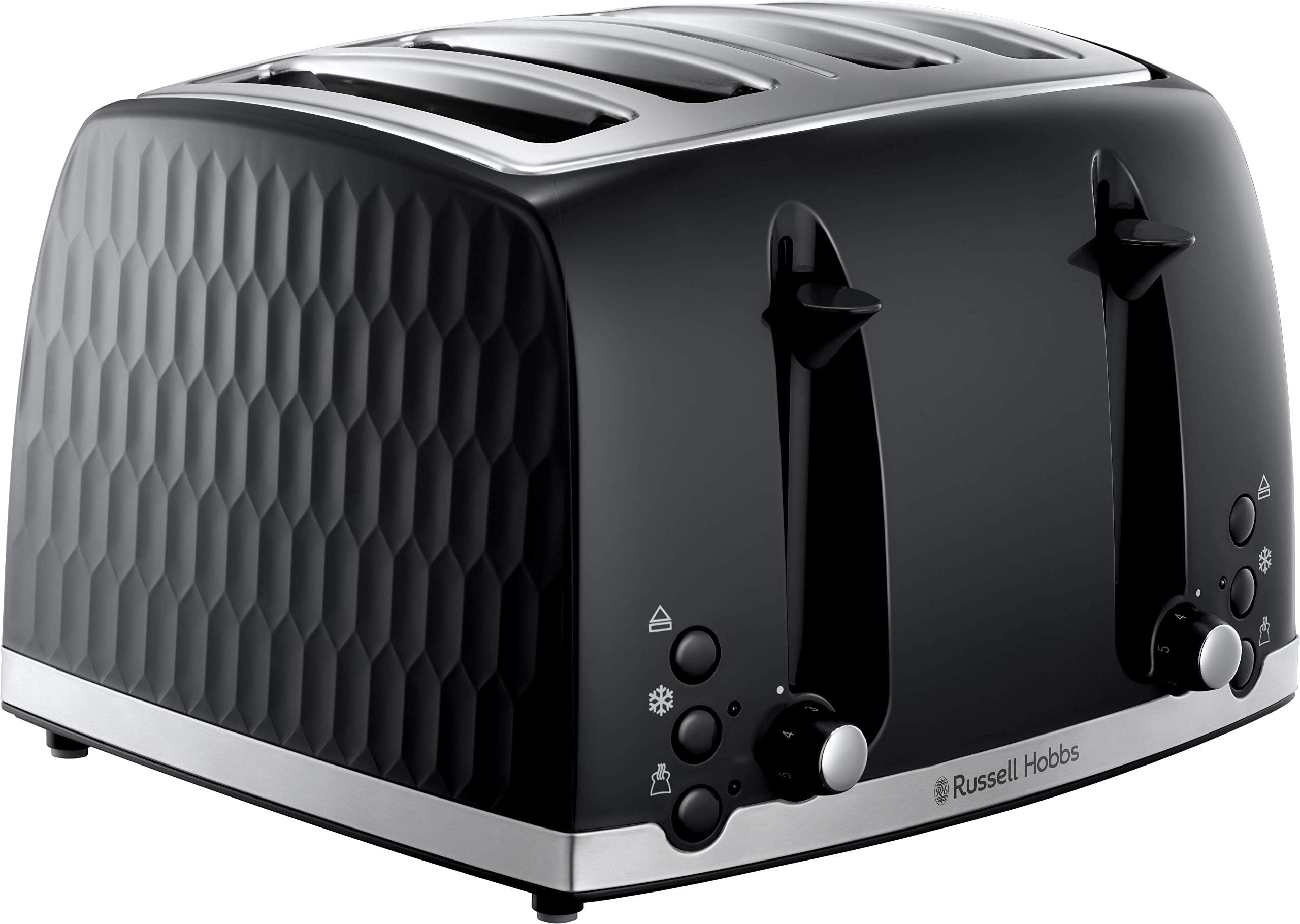 Russell Hobbs Honeycomb 4 Slice Toaster (Independent & Extra wide slots ...