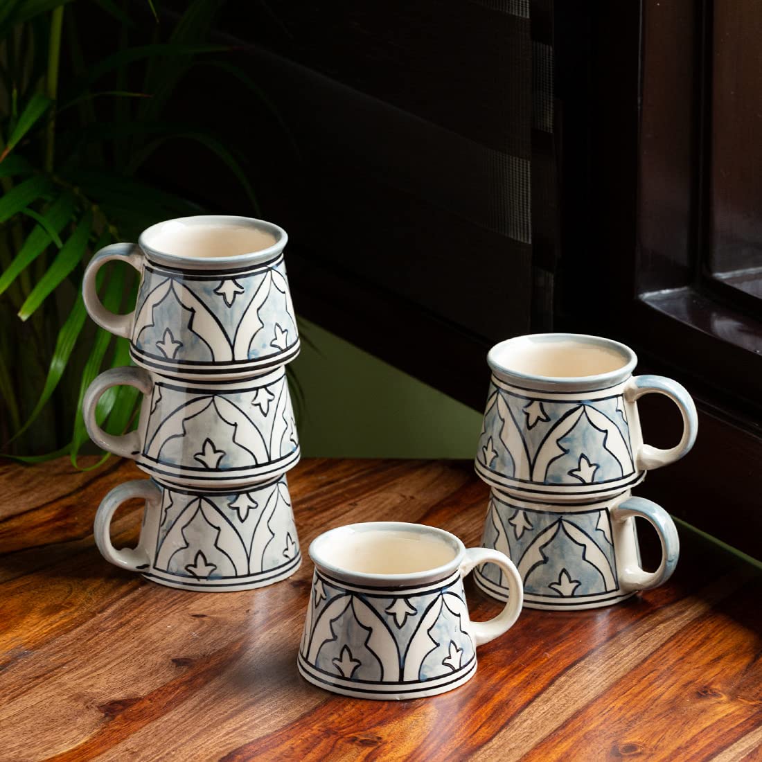 Buy ExclusiveLane Ceramic Coffee Mugs Ceramic Cups Set for Tea of 6 ...