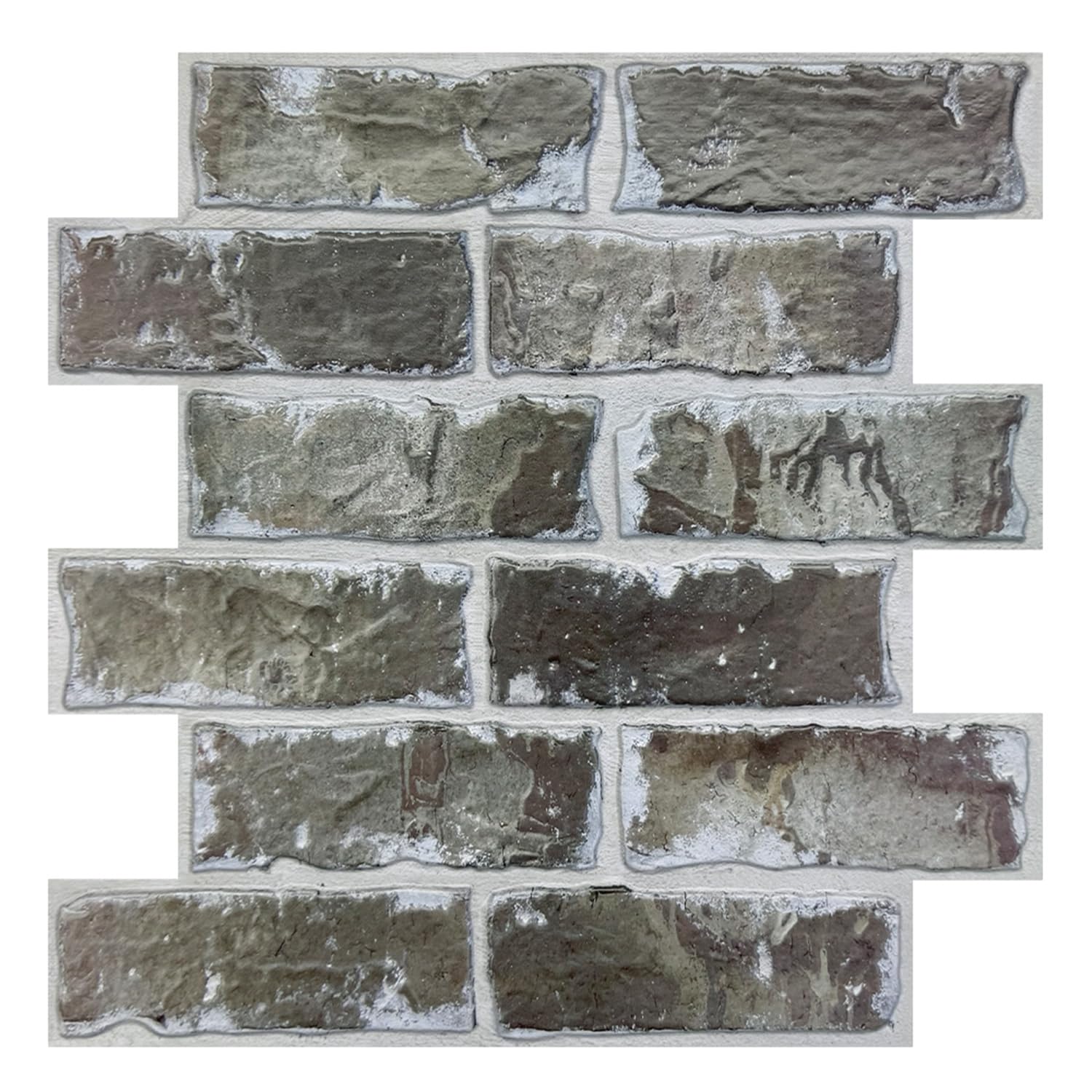 Amazon.com: Commomy 10 Pcs 3D Faux Brick Wall Panels Peel and Stick ...