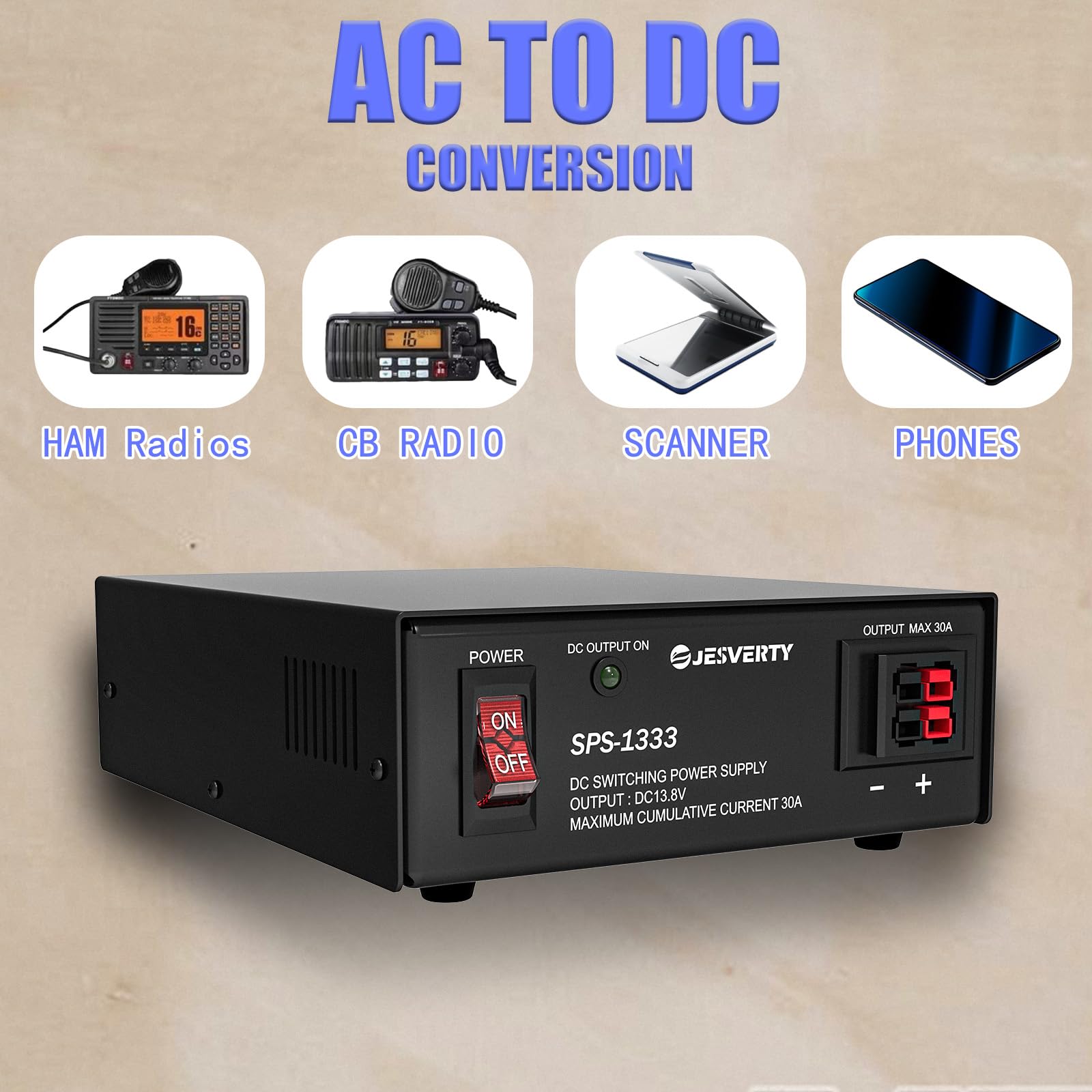 Snapklik.com : Universal Compact Bench Power Supply- 30 Amp Regulated ...