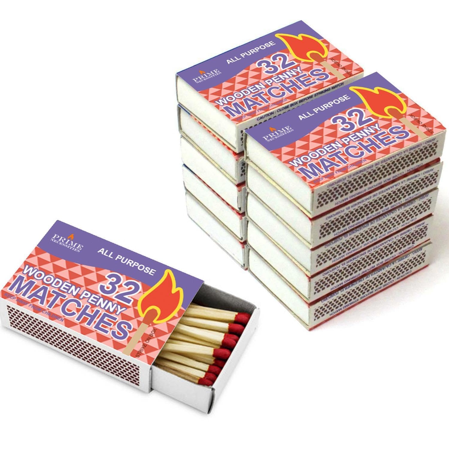 Amazon.com: Prime Necessities Ez Flame 10 Boxes - Wooden Kitchen ...