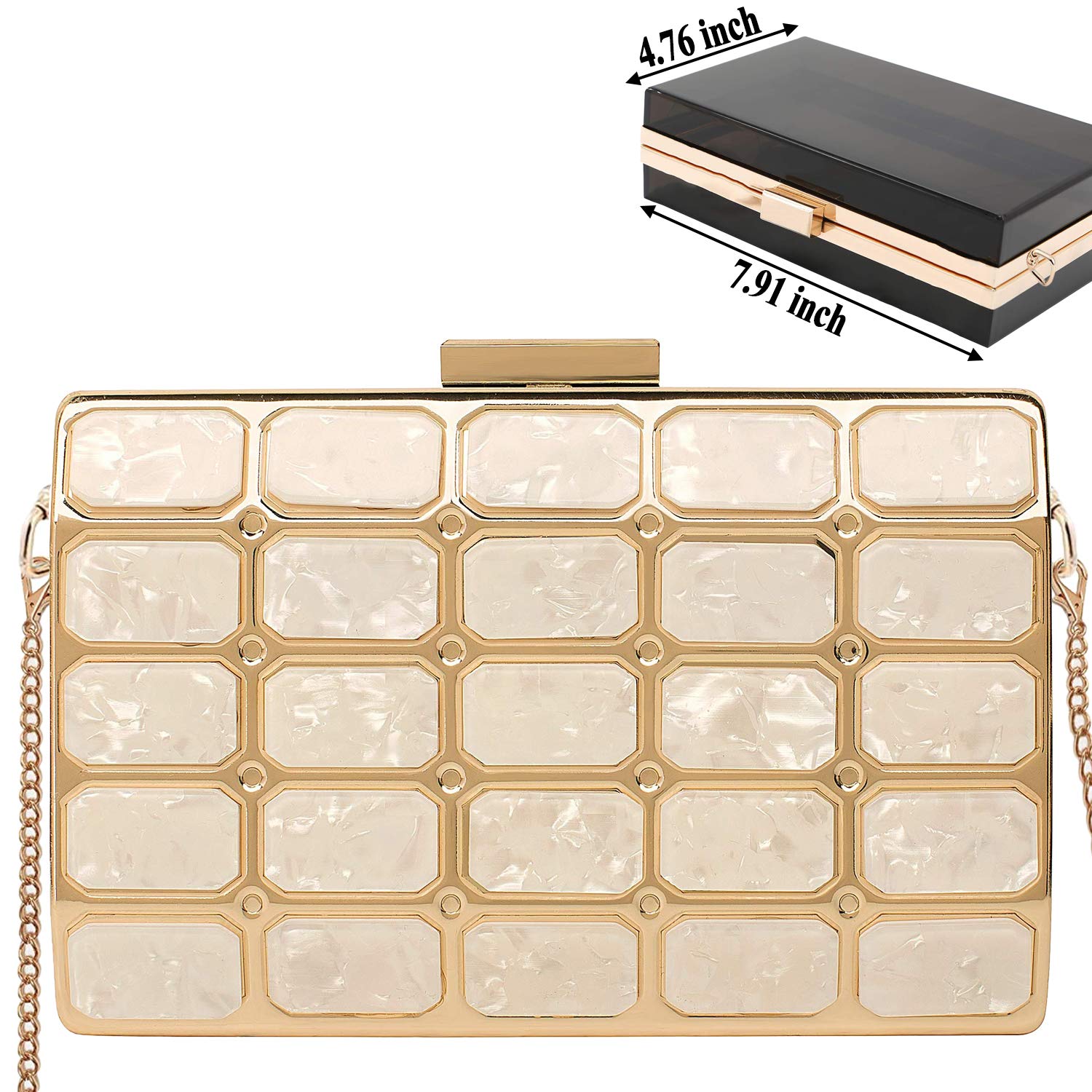 Snapklik.com : Resin Clutch Purse Mold Frame, Rectangular Metal Purse ...