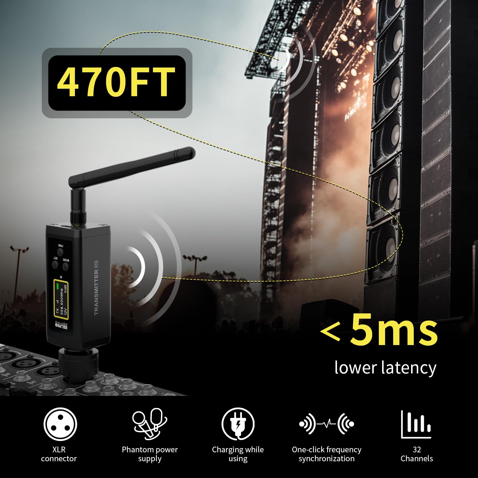 Snapklik.com : HHLPRO UHF Wireless XLR Transmitter And Receiver