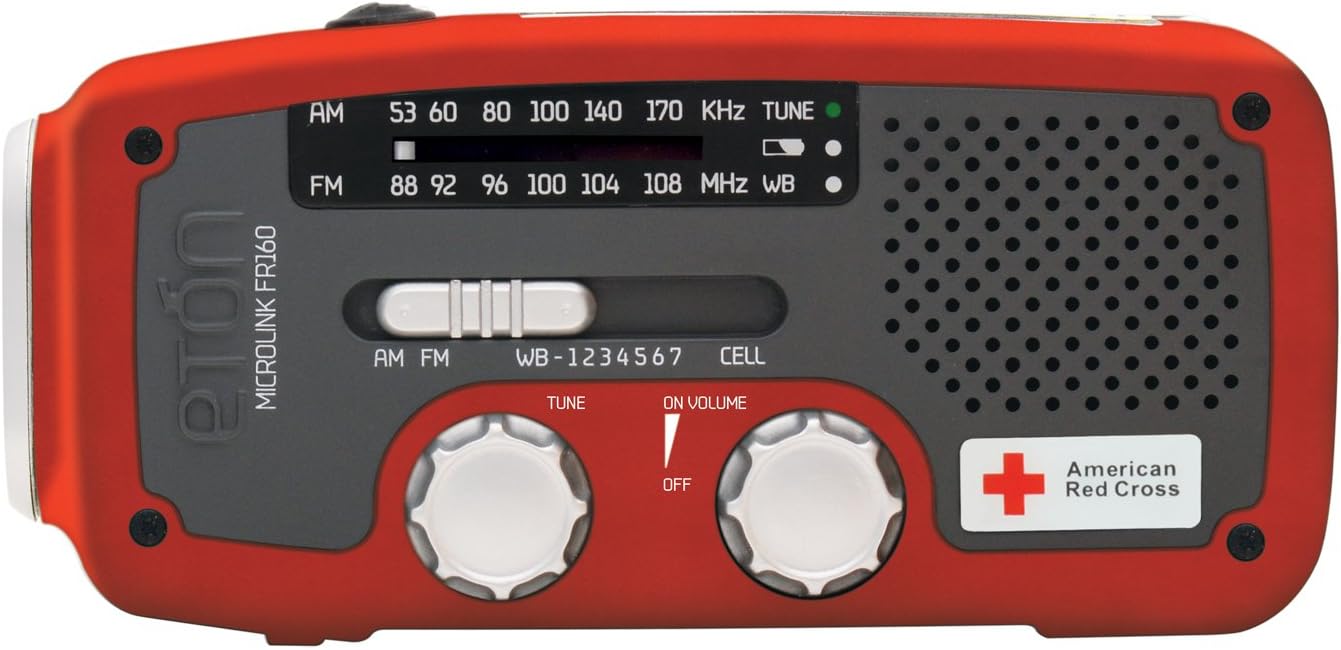 Amazon.com: Etón American Red Cross FR160 Microlink Self-Powered AM/FM ...