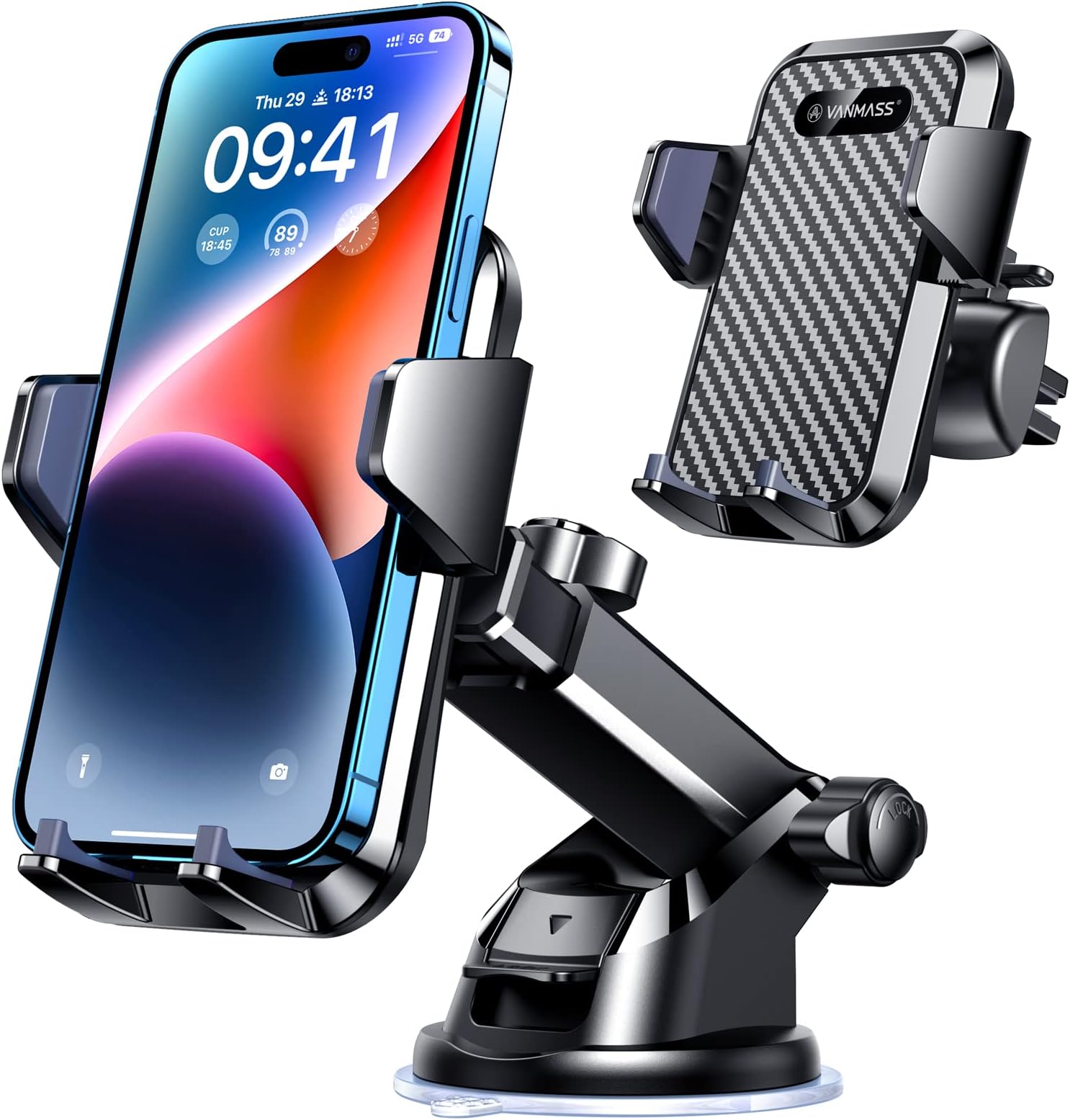 Amazon.com: 2024 New Sucker Car Phone Holder Long Arm Suction Cup Car ...
