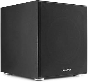 Fenton SHFS12B 12" Active Subwoofer Powered Bass Speaker, Front-Firing ...