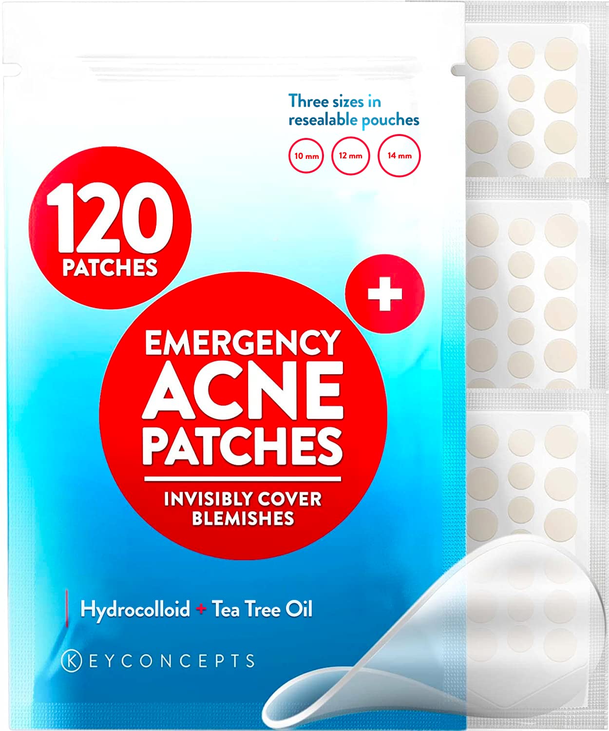 KEYCONCEPTS Pimple Patches (120 Pack), Hydrocolloid Acne Patches with ...