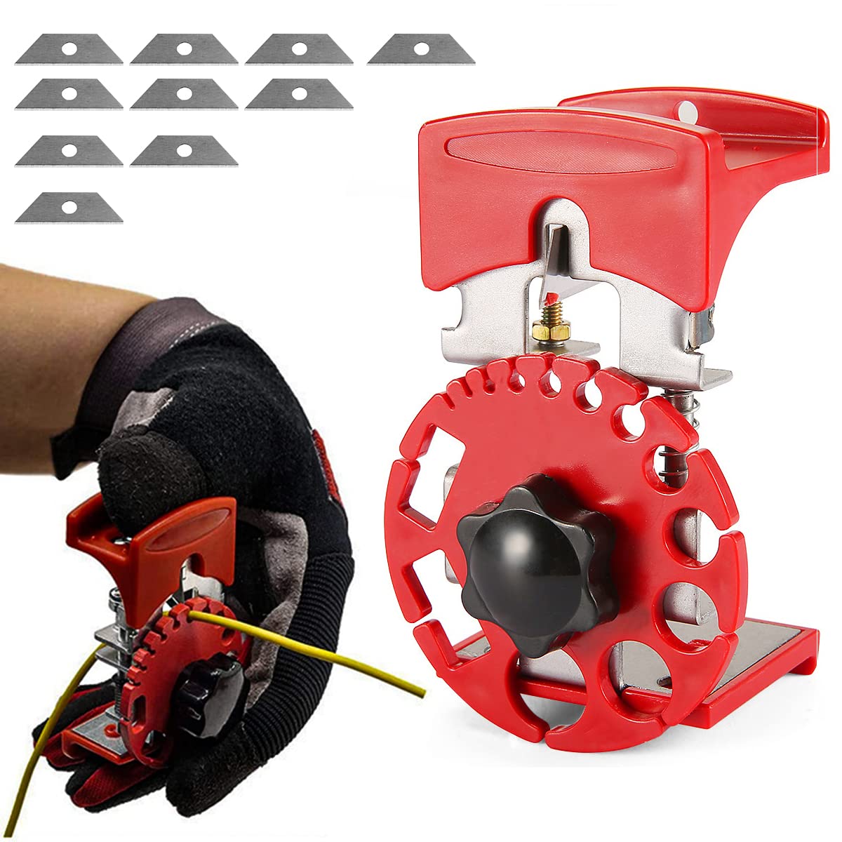 Serplex® Handheld Quick Wire Stripper Tool with 10 Stainless Steel ...