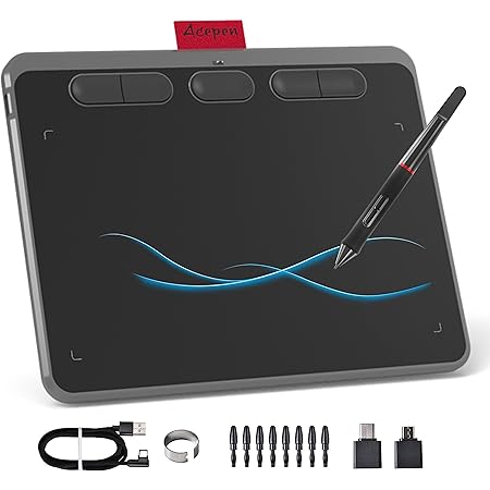 Amazon.com: Drawing Tablet Acepen Graphics Tablet with Battery-Free ...