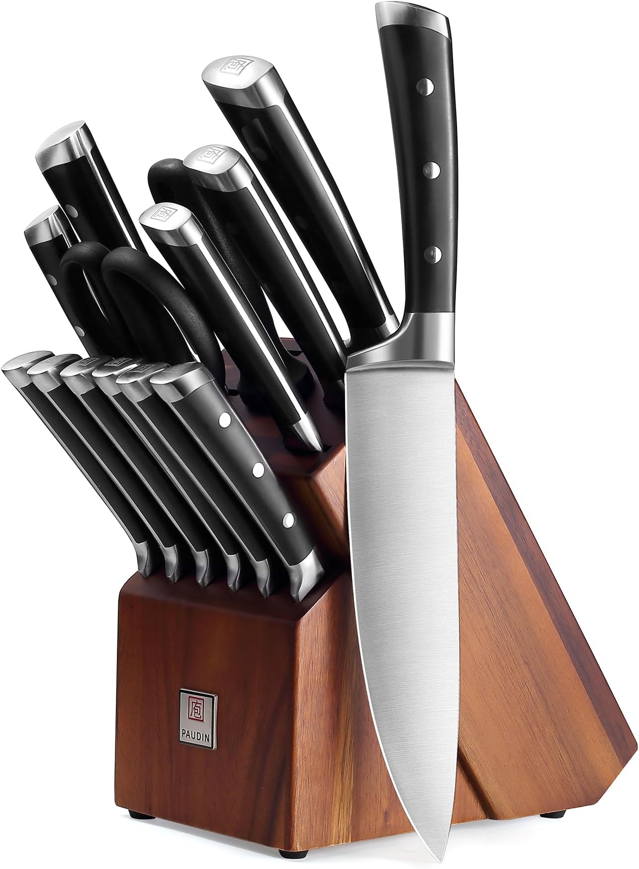 Amazon.com: BRODARK Kitchen Knife Set with Block - 15-Piece Knife Block ...