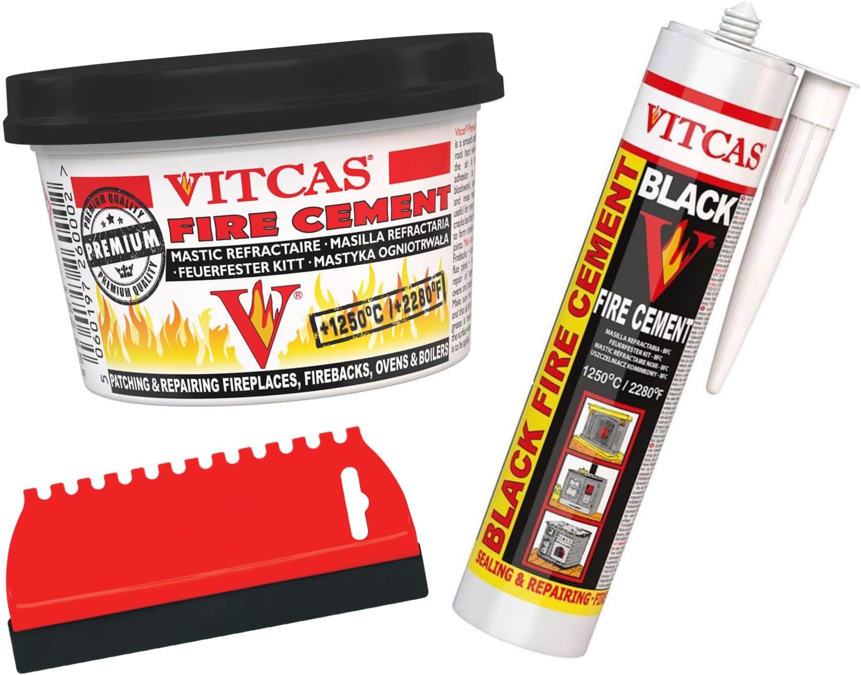 Everbuild – XL Fire Cement – Ready Mixed – Resistant to Temperatures Up ...