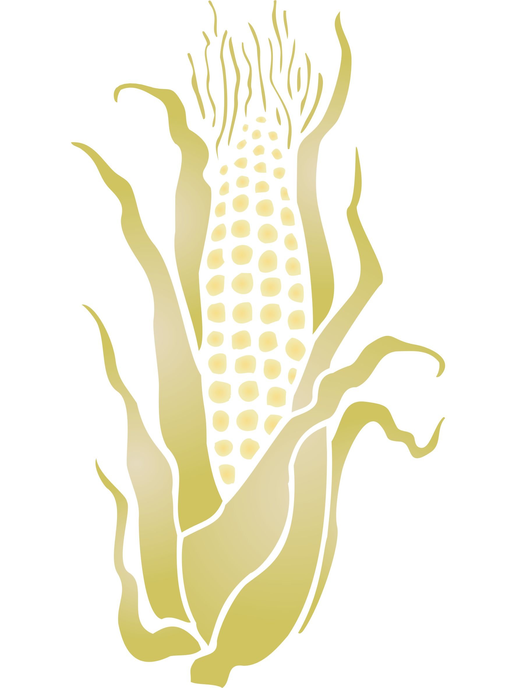 Buy Sweet Corn Stencil, 6.5 x 12 inch - Classic Vegetable Corn Stencils ...