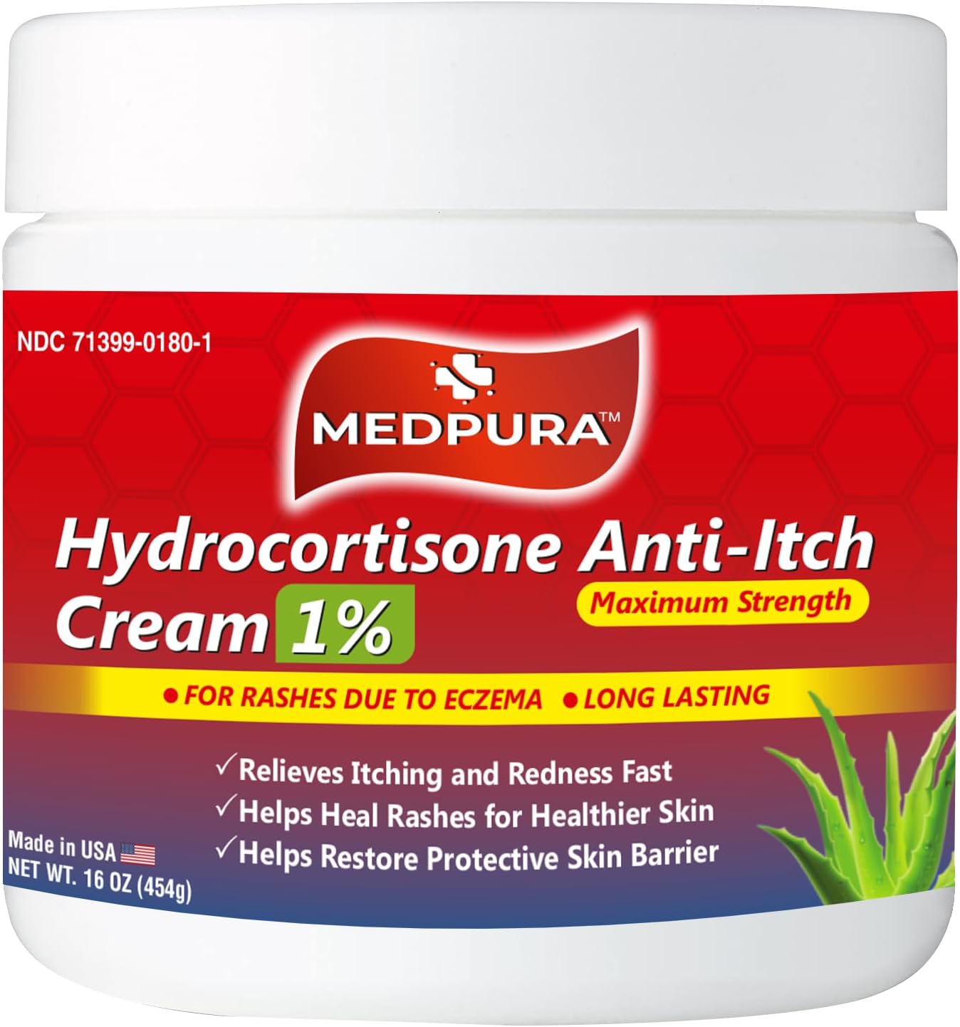 Amazon.com: MEDPURA™ HYDROCORTISONE 1% Cream 16oz : Health & Household