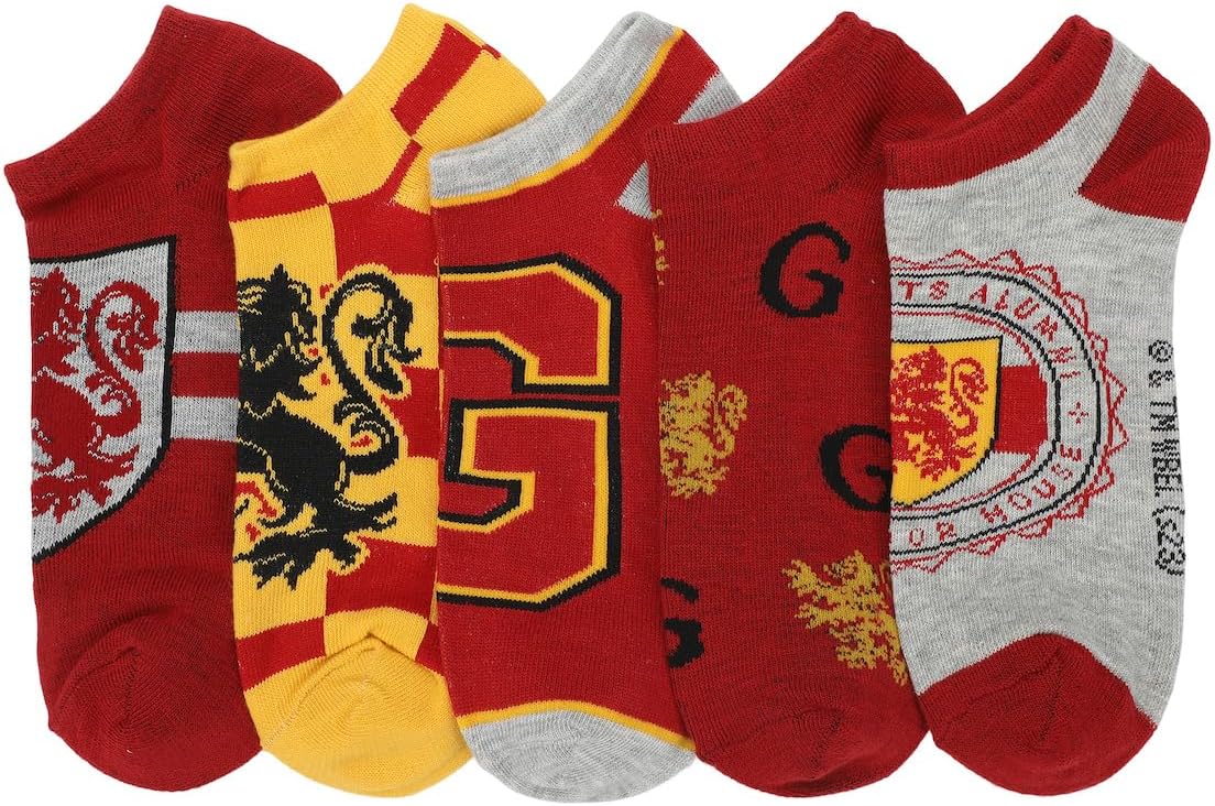 Amazon.com: Bioworld Harry Potter Gryffindor Lion Mascot 5-Pair Women's ...