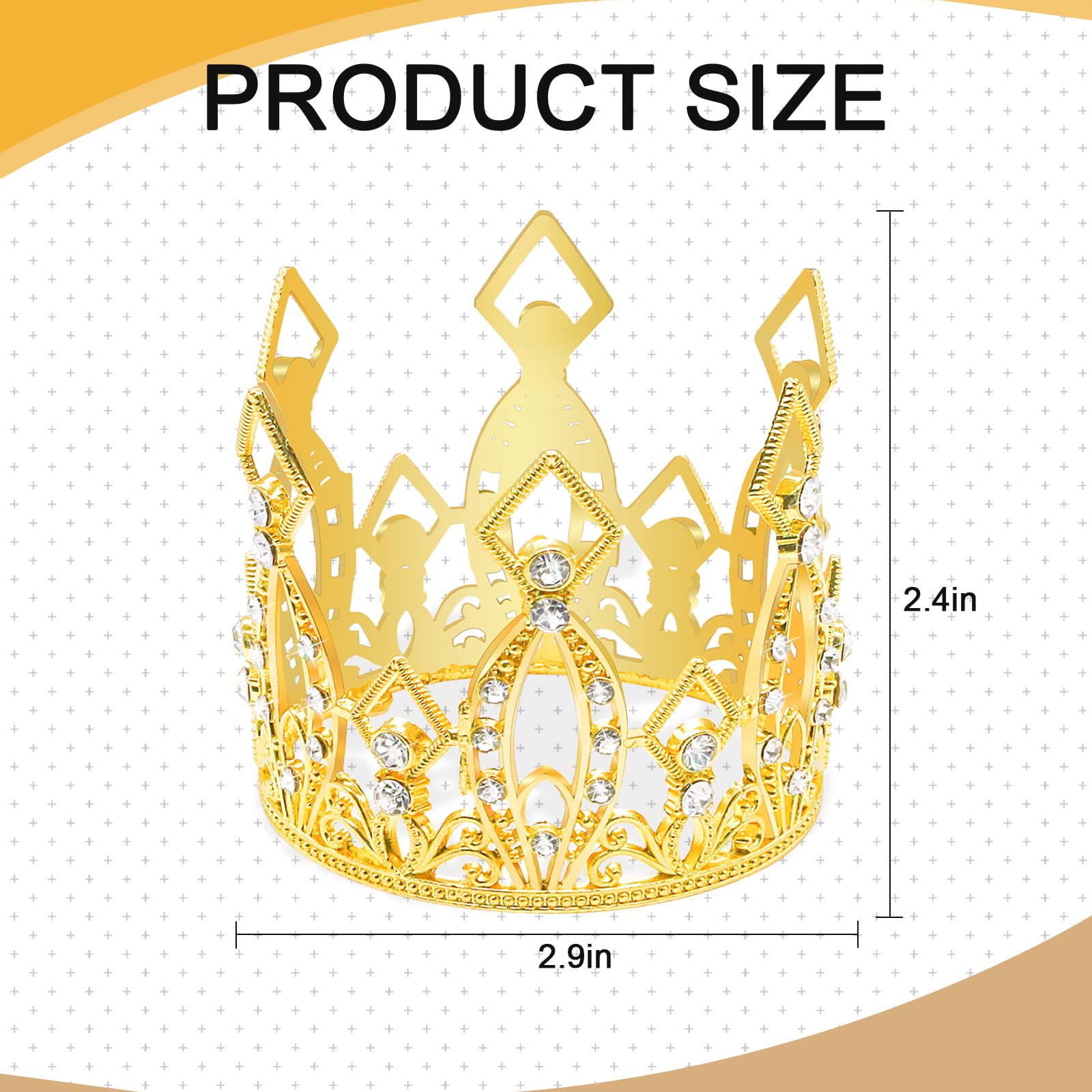 Snapklik.com : Crown Cake Topper Gold Mini Crown Tiara Crown Cake ...