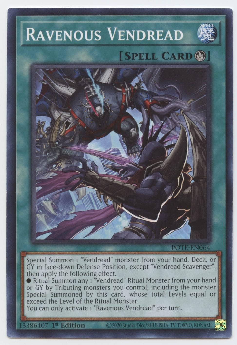 Amazon.com: YU-GI-OH! Ravenous Vendread - POTE-EN064 - Common - 1st ...