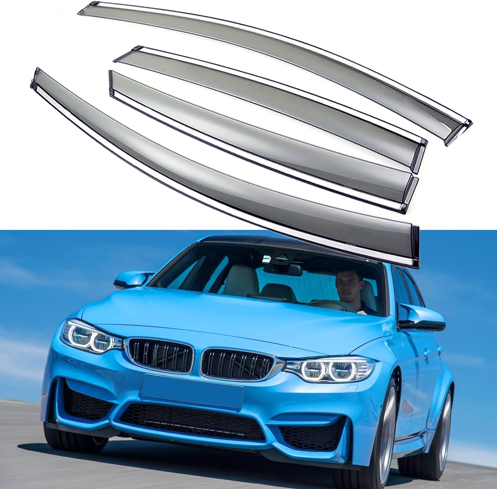 Amazon.com: SPEEDLONG Car Window Visor Vent Shade Deflector Sun Rain ...