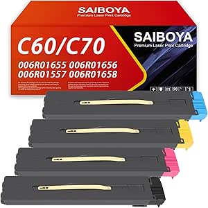 Amazon.com: SAIBOYA Remanufactured High Capacity Color C60 C70 Toner ...
