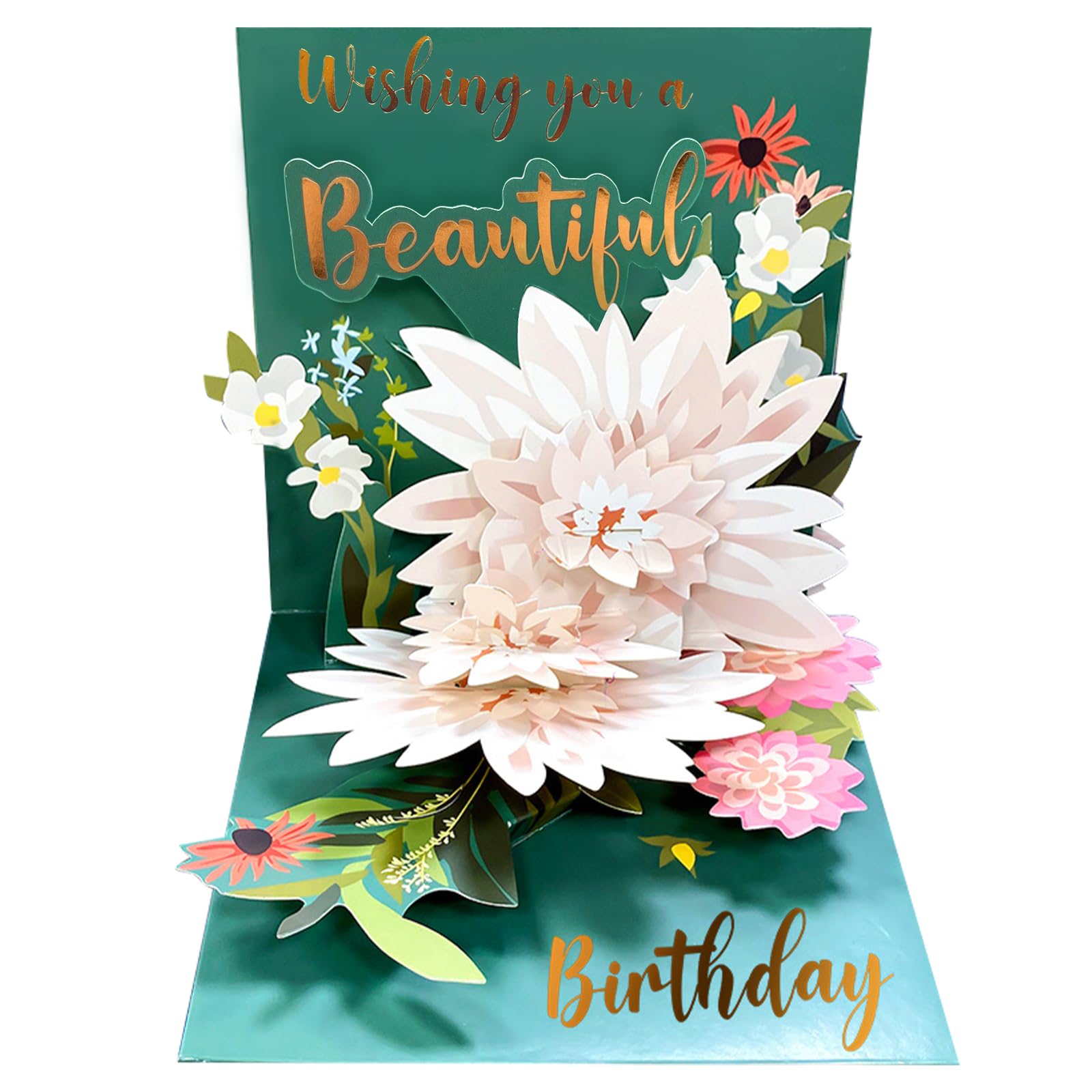 Birthday Cards for Women, Hierein Lotus Flower Forever Paper Pop Up ...