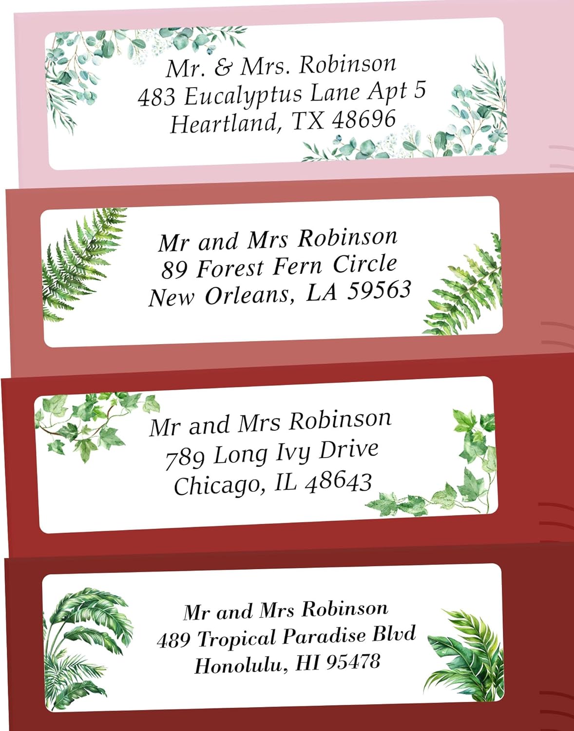 Amazon.com : Personalized Return Address Labels Greenery - High Gloss ...