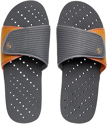 Amazon.com | Showaflops Mens Gray/Orange Slide, Color: Grey/Orange ...
