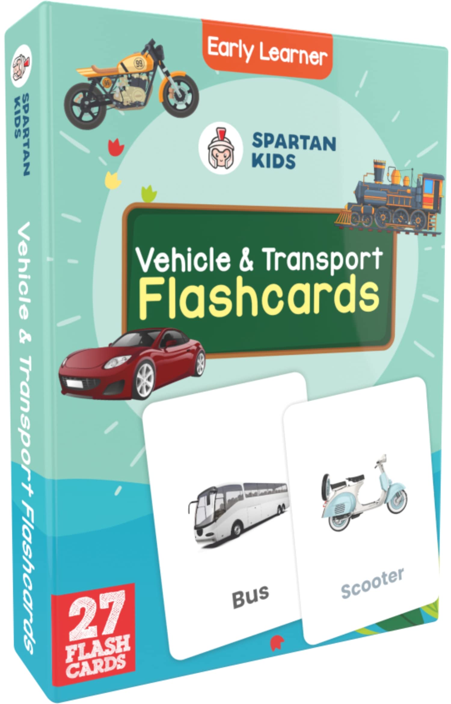 Buy SPARTAN KIDS® Vehicle & Transport Flash Cards for Kids | 27 Early ...