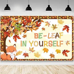 Amazon.com : AIBIIN Be Leaf in Yourself Backdrop Autumn Back to School ...