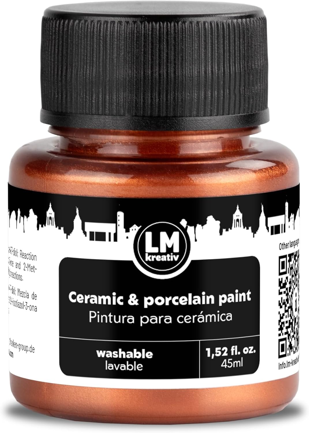 Amazon.com: LM-Kreativ Ceramic & Porcelain Paint 45ml - Metallic Copper ...
