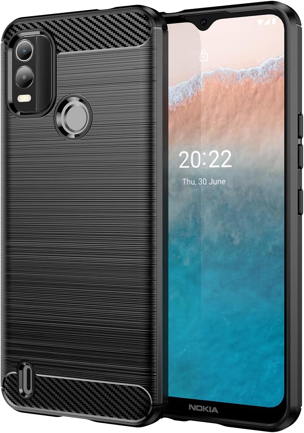 Folmecket Nokia C21 Plus Phone Case, Shock-Absorption Flexible TPU ...